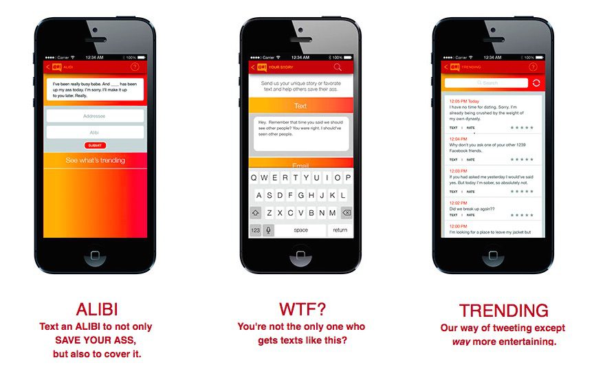 Get Text Message Help With The SAVE MY ASS App