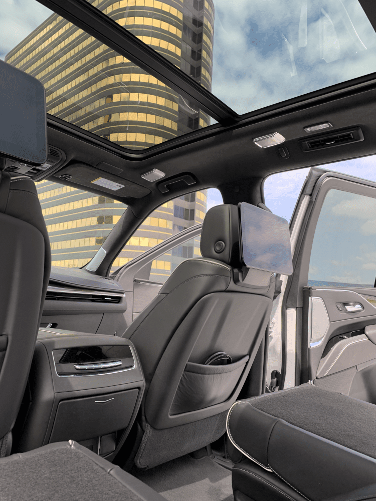 2021 Cadillac Escalade rear view - CandidlyChristen.com